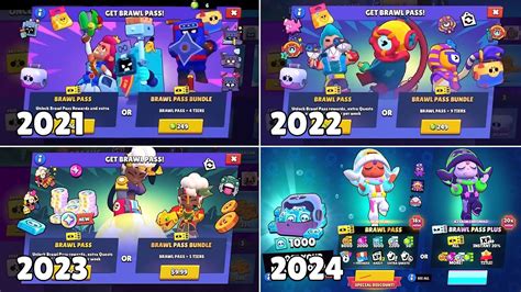 Brawl Pass Unlock Screen Evolution Season 1 To 29 Youtube