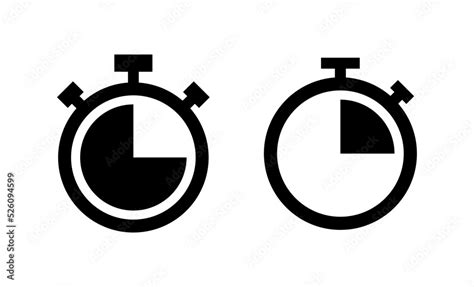 Stopwatch Icon Vector Timer Sign And Symbol Countdown Icon Period Of Time Stock Vector