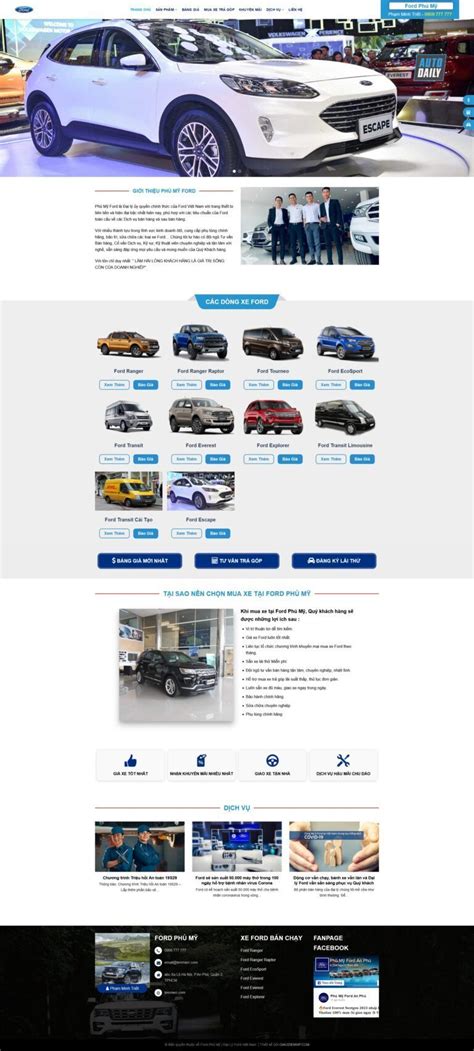 Source Code Mẫu Website Bán Xe ô Tô Thương Hiệu Ford Chuẩn đẹp 2025 Themevip Source Code Mẫu