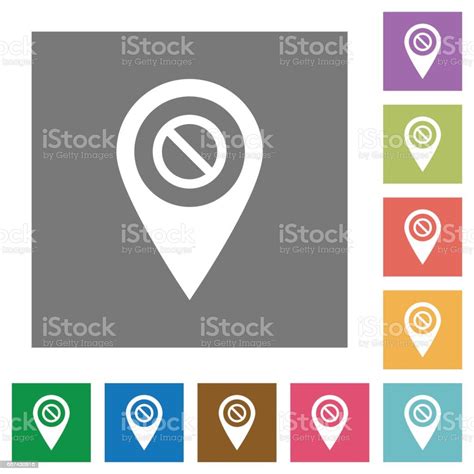 장애인된 Gps 지도 위치 사각형 평면 아이콘 겨자에 대한 스톡 벡터 아트 및 기타 이미지 겨자 그래픽 사용자 인터페이스