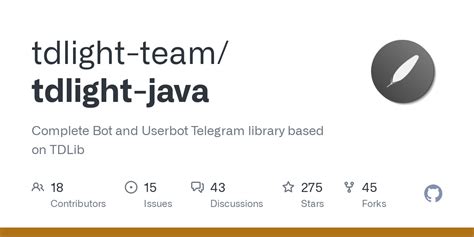 Github Tdlight Teamtdlight Java Complete Bot And Userbot Telegram