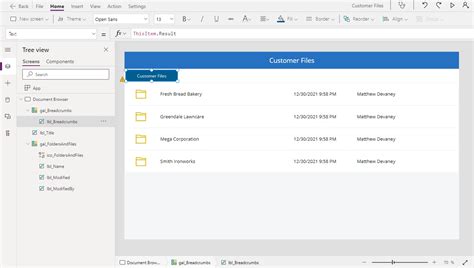 power apps navigating folders and subfolders in a sharepoint document library