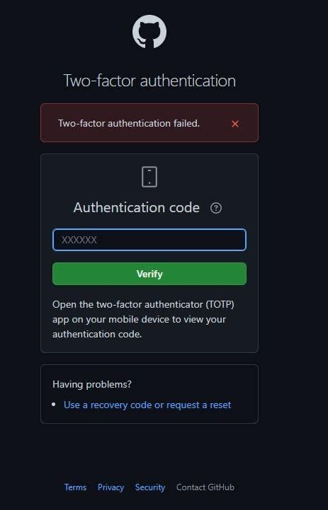 Github Rejecting All My 2fa Passcodes How To Resolve Rgithub