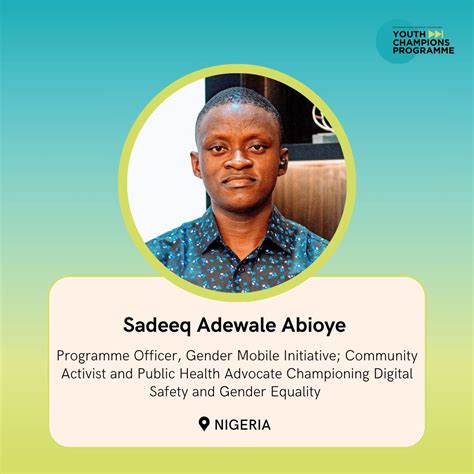 sadeeq abioye on linkedin thank you international gender champions