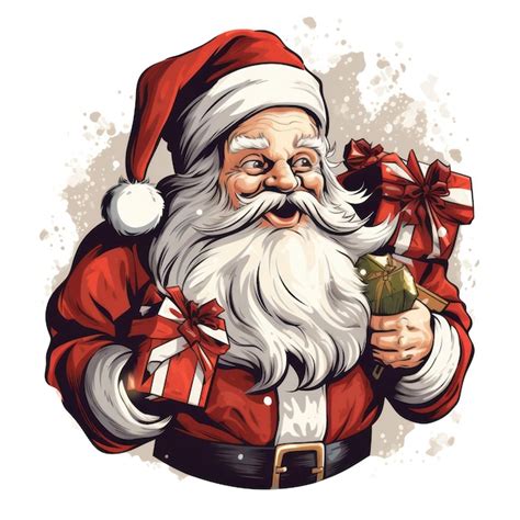 Premium Ai Image Jolly Santa Claus With Rosy Cheeks And A Sack Of