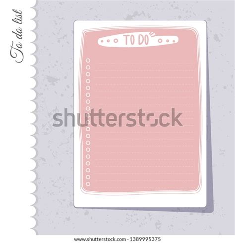 Cute Todo List Printable Check Lists Stock Vector Royalty Free Shutterstock