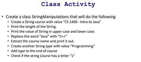 Solved Create A Class StringManipulations That Will Do The Chegg Com