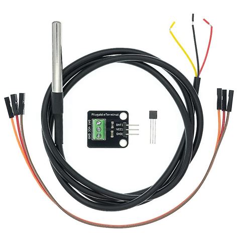 Ds18b20 Temperatur Sensor Modul Kit Vanntett 100cm Digital Sensor Kabel