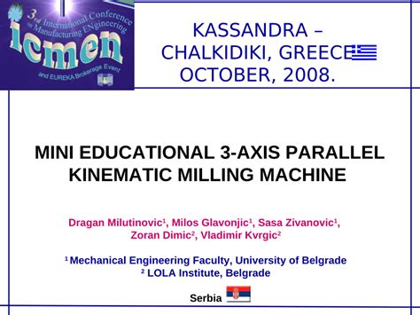 Pdf Mini Educational 3 Axis Parallel Kinematic Milling Machine