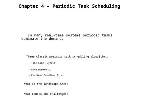 ppt chapter 4 periodic task scheduling in many real time systems