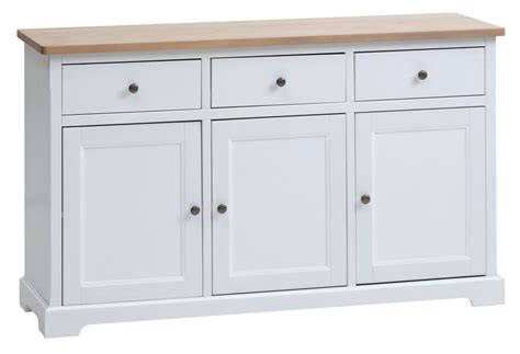 Buffet Vislinge Portes Tiroirs Naturel Blanc Jysk