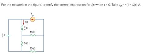 Solved For The Network In The Figure Identify The Correct Chegg