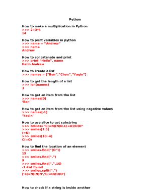 Python Printing And Multiplying Strings In Print Statement Doc Template PdfFiller