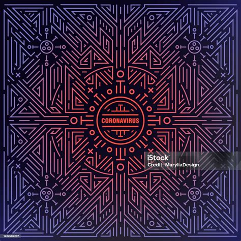 向量抽象冠狀病毒協維19線性插圖幾何海報卡片列印橫幅封面細菌細胞圖示2019ncov 邊框向量圖形及更多2019冠狀病毒病圖片 Istock