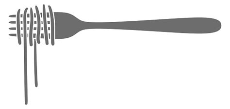 포크에 이탈리아 파스타 스파게티의 그림 레스토랑 메뉴의 요리 이미지 Launch Party에 대한 스톡 벡터 아트 및 기타