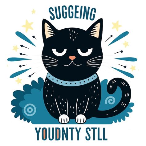 Premium Vector Illustration Of A Cat Looking At The Viewer