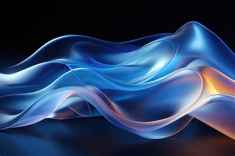 Premium Photo Abstract Modern Blue Gradient Backdrop Features Glowing