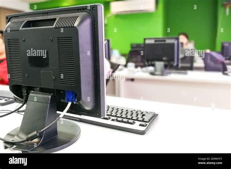 Computer Classroom School With Computer Monitors Offer Computer