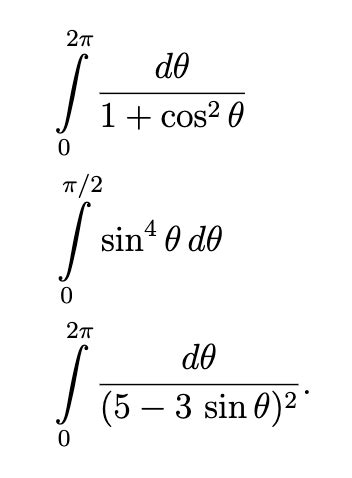 Use The Residue Theorem And The Trick To Evaluate Chegg