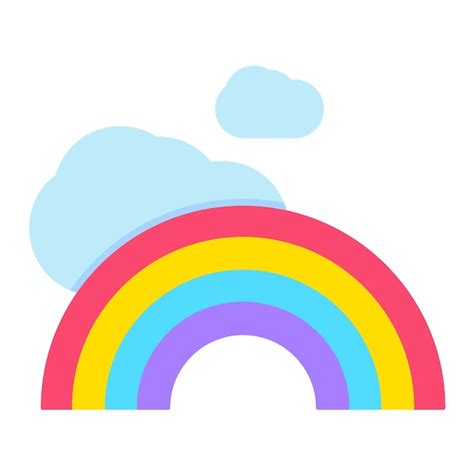 Ilustra O Plana De Arco Ris Vetor Premium
