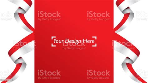 텍스트 디자인 휴일 독립 기념일을 위한 빈 공간을 가진 인도네시아어 애국 배경 템플릿입니다 오신 것을 환영 합니다 인도네시아의 개념벡터 0명에 대한 스톡 벡터 아트 및 기타