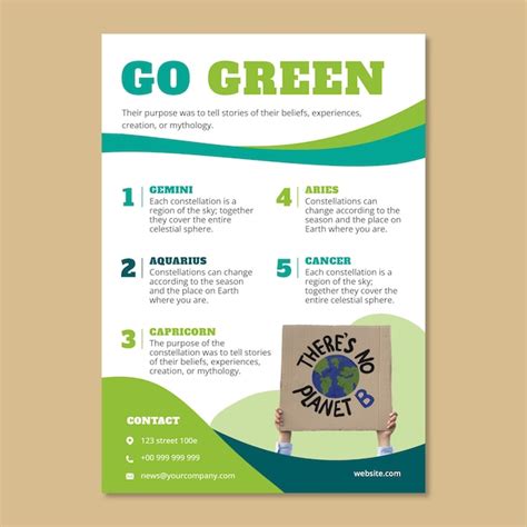 Free Vector Environment Poster Template Design