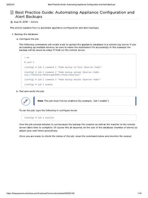 Best Practice Guide Automating Appliance Configuration And Alert