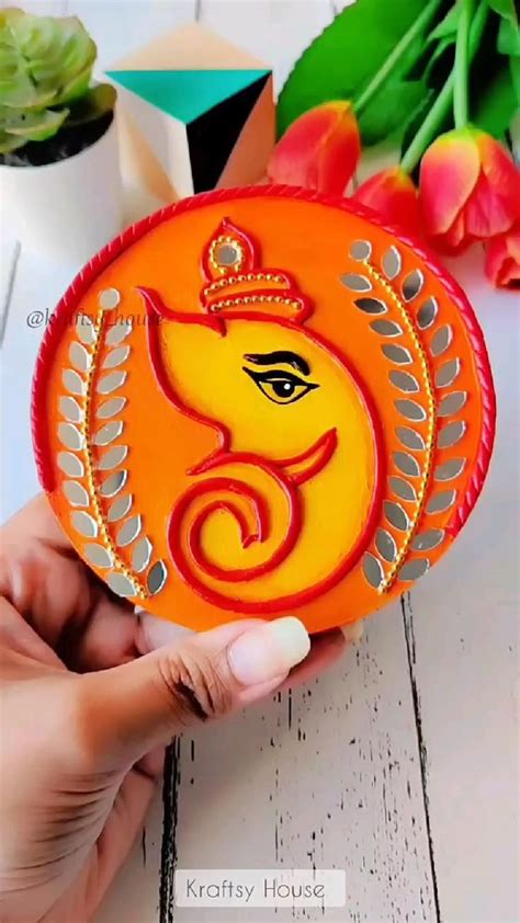 Diy Ganeshji Part 2 Lippan Art Ganesha Tried It For The First Time