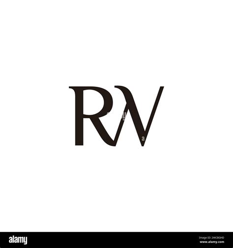 Letter Rw Linked Curves Elegant Logo Vector Stock Vector Image Art