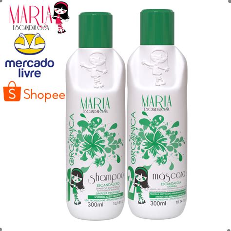 Kit Escova Progressiva Orgânica Sem Formol x ml Maria Escadalosa Shopee Brasil