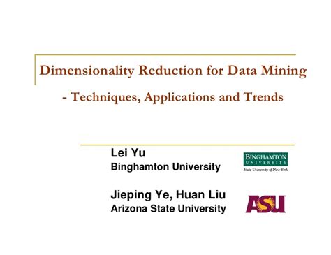 Dimensionality Reduction In Data Mining