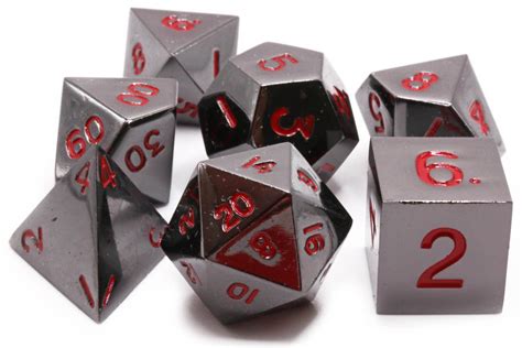 Metal Dice Set (Nightmare Black) | Norse Foundry TTRPG Role Playing Ga ...