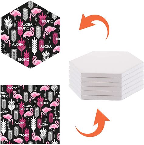 Sublimation Blanks Absorbent Ceramic Stone Hexagon Coaster For Drinks