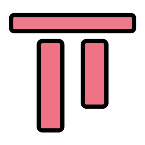 Top Alignment Generic Outline Color Icon