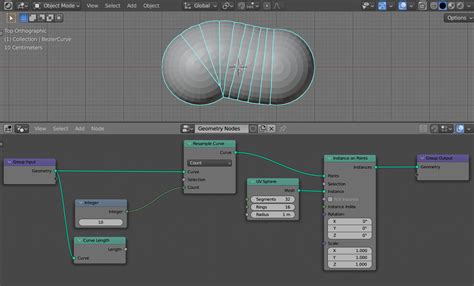 Filling A Curve With The Number Of Objects With Blender Geometry Nodes
