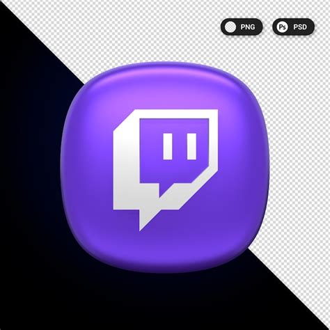 Premium Psd Twitch Social Media Icons Set Ux Ui Web Design Elements