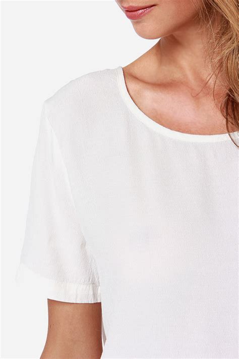 Cute Ivory Top Ivory Tee T Shirt 3800