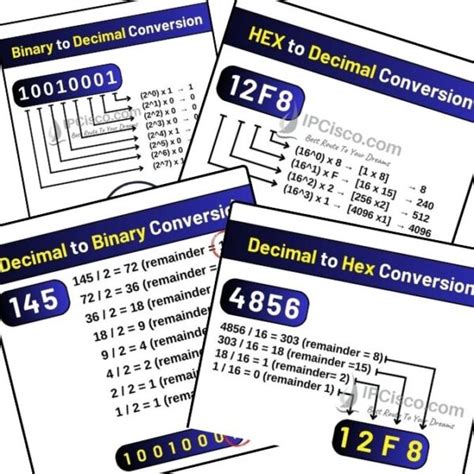 Binary Hex And Decimal Conversion ⋆ Hex To Decimal To Binary