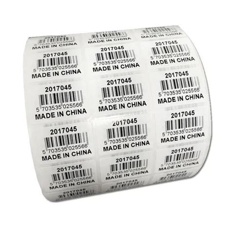 Buy Custom Product Barcode Sticker Label Printing Waterproof Adhesive