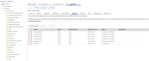 Ibm Filenet Inheritance Of Folder Permissions On Documents Added To