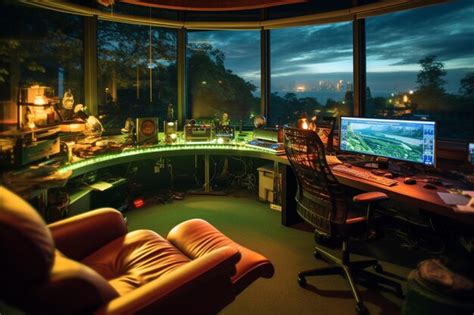 Programmeras Workspace With Code Premium Ai Generated Image