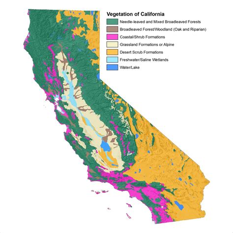 California Vegetation Map World Geography Map Ancient Maps