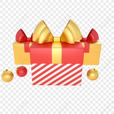 3d 일러스트 크리스마스 장식 선물 상자빨간우주 Png 일러스트 무료 다운로드 Lovepik