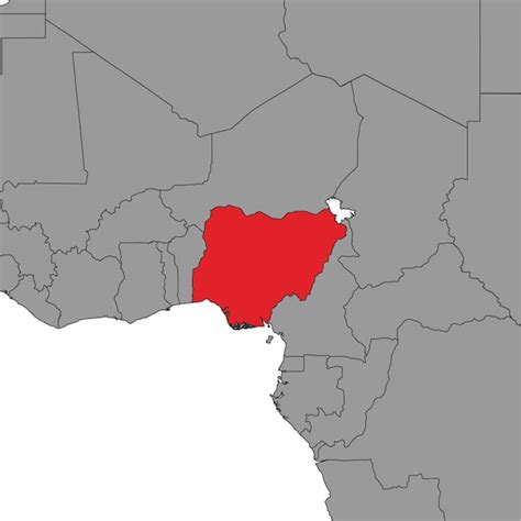 Premium Vector Nigeria On World Map Vector Illustration