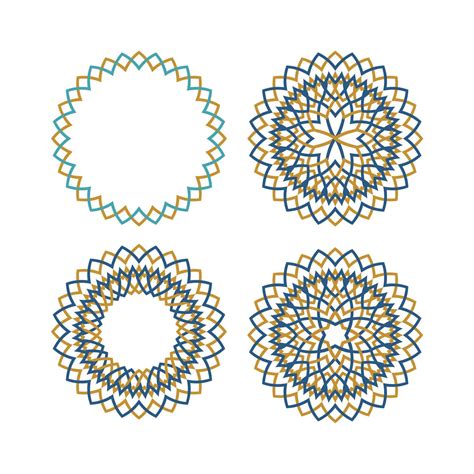 Set Of Patterns And Islamic Geometry Motifs Arabic Motif Circular Geometry Moroccan Geometry