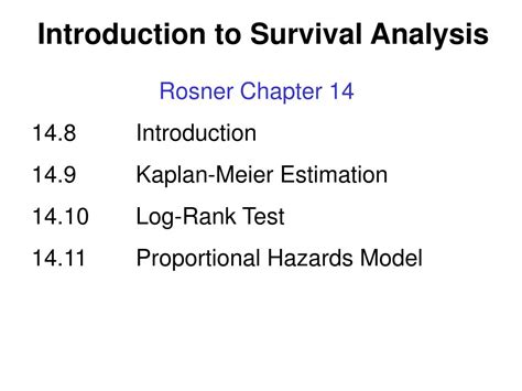 Ppt Introduction To Survival Analysis Powerpoint Presentation Free