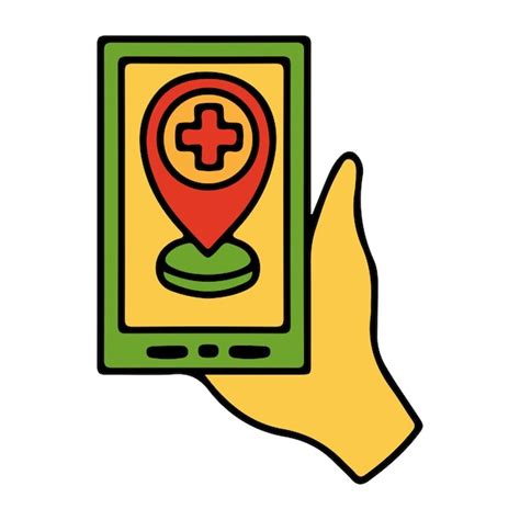 Premium Vector Hand Drawn Location Pin Hospital Icon