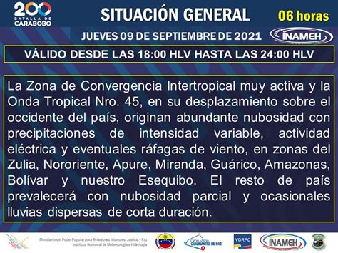 Inameh On Twitter 9sep Inamehinforma Condiciones Meteorológicas