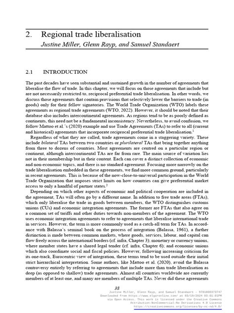 Regional Trade Liberalisation Pdf Commercial Policy Trade Agreements