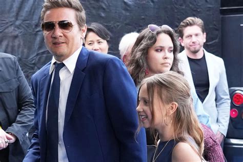 Jeremy Renner And His 10 Year Old Daughter Ava Appeared On The Red